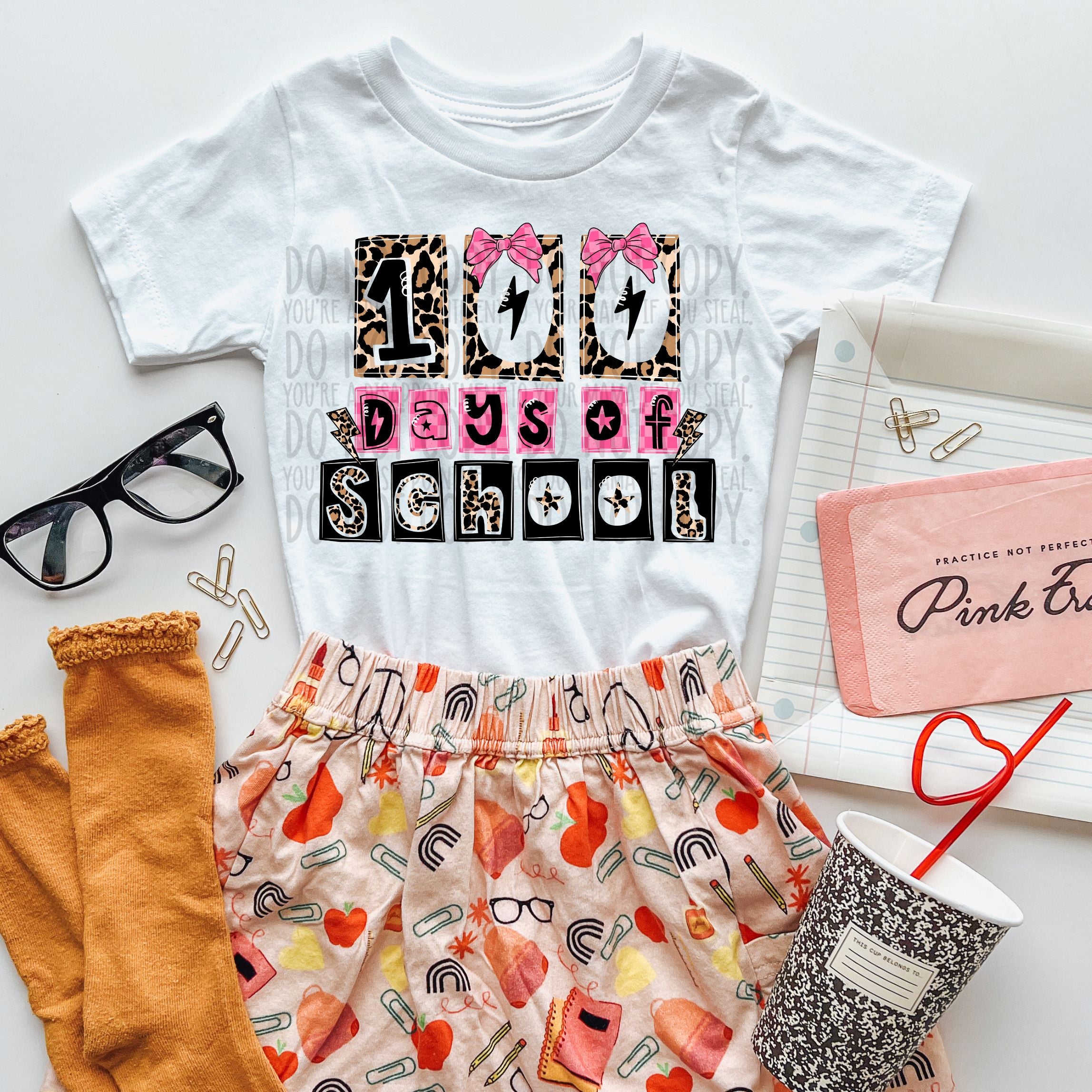 100 Days Of School Pink DTF Print – Simple Tymes