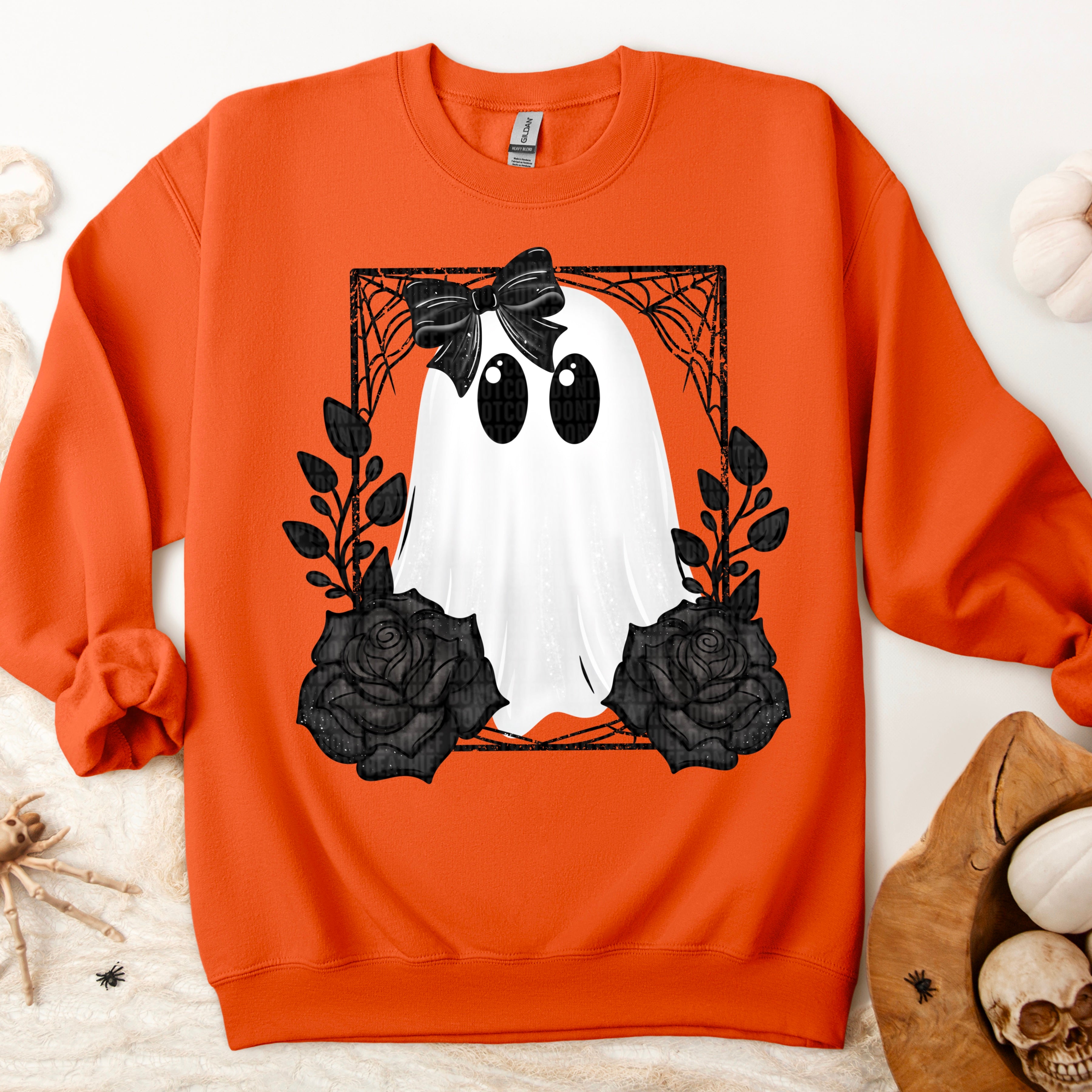 Black And White Ghost DTF Print – Simple Tymes