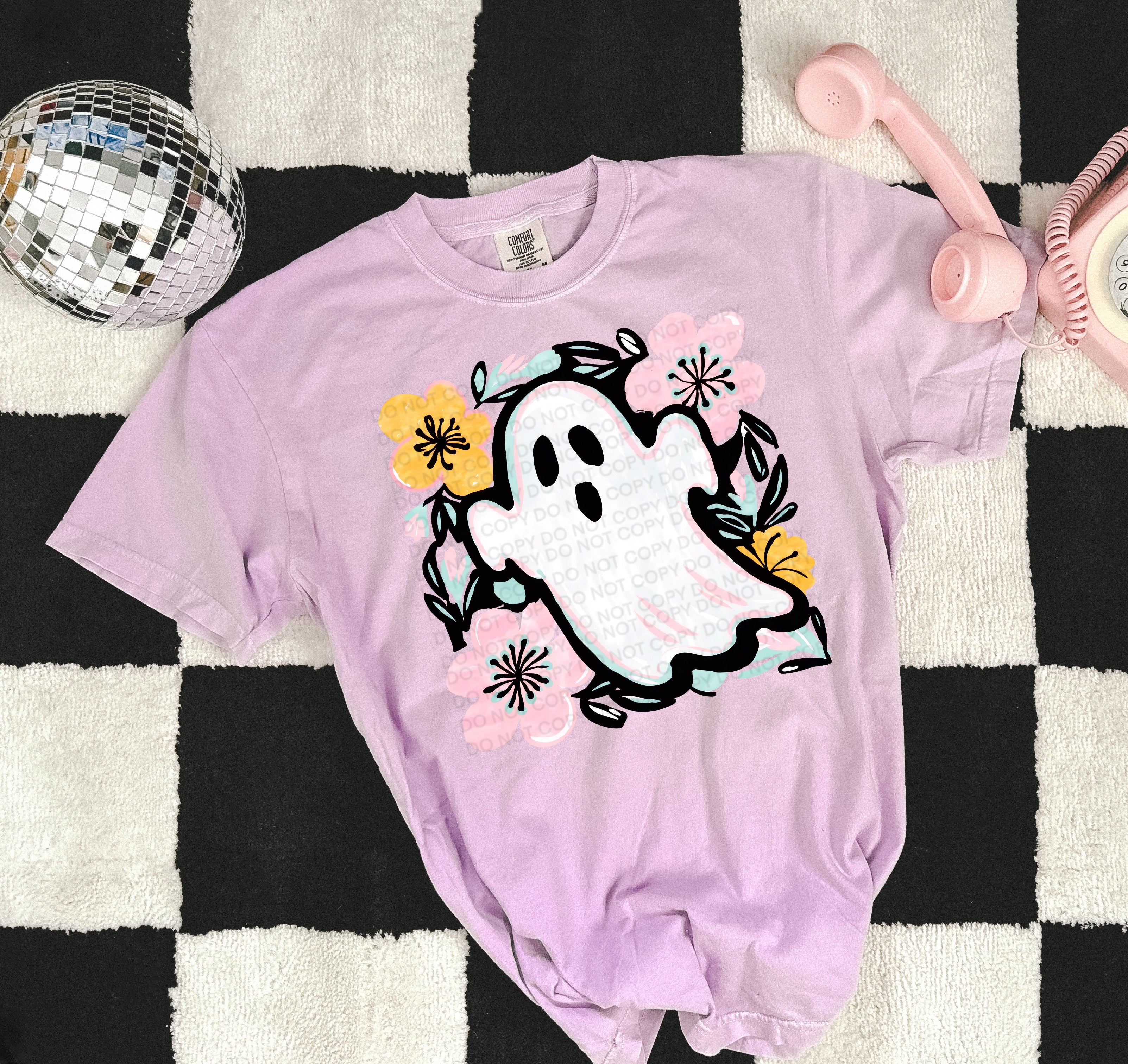 Floral Ghost DTF Print – Simple Tymes