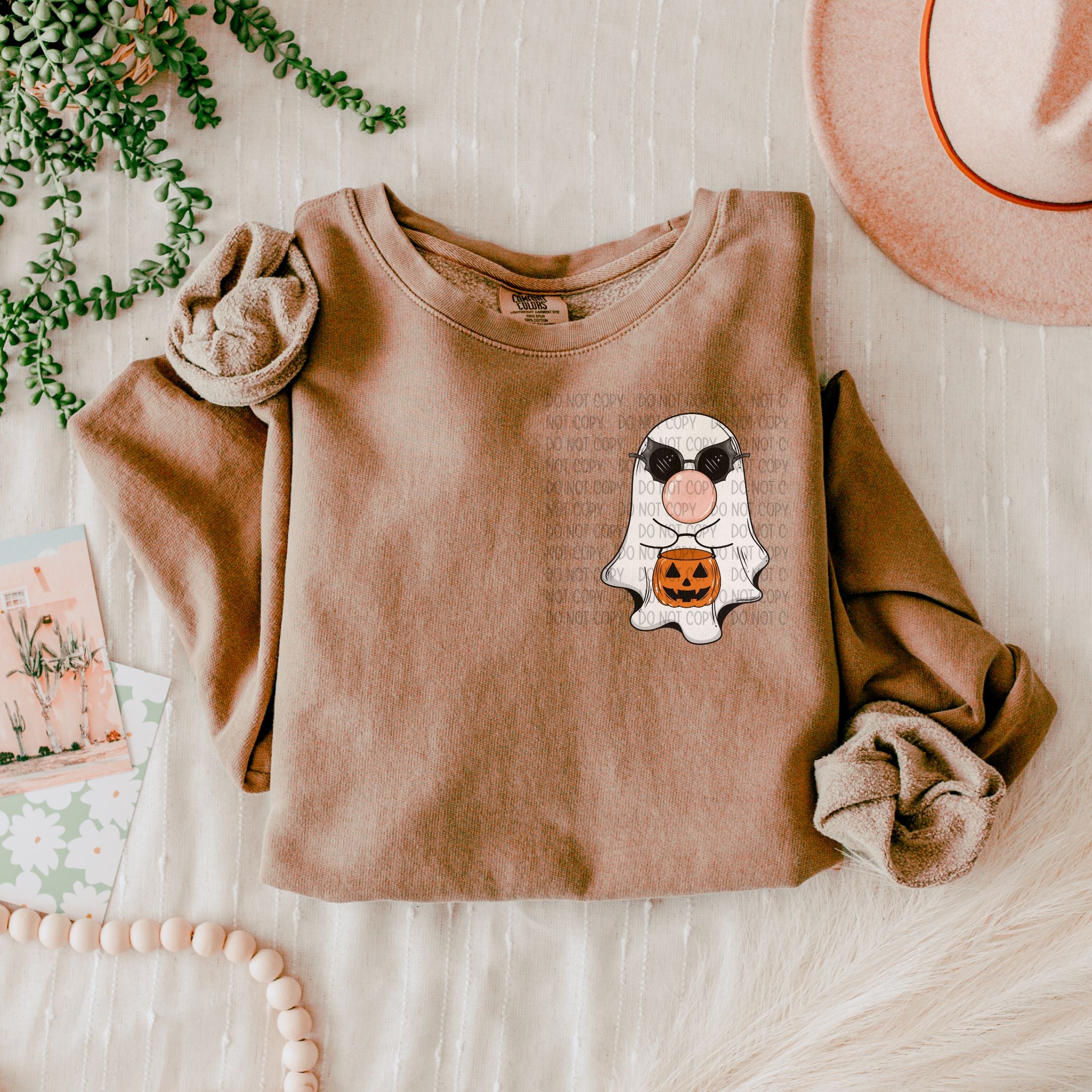 Bubble Gum Ghostie Orange DTF Print – Simple Tymes