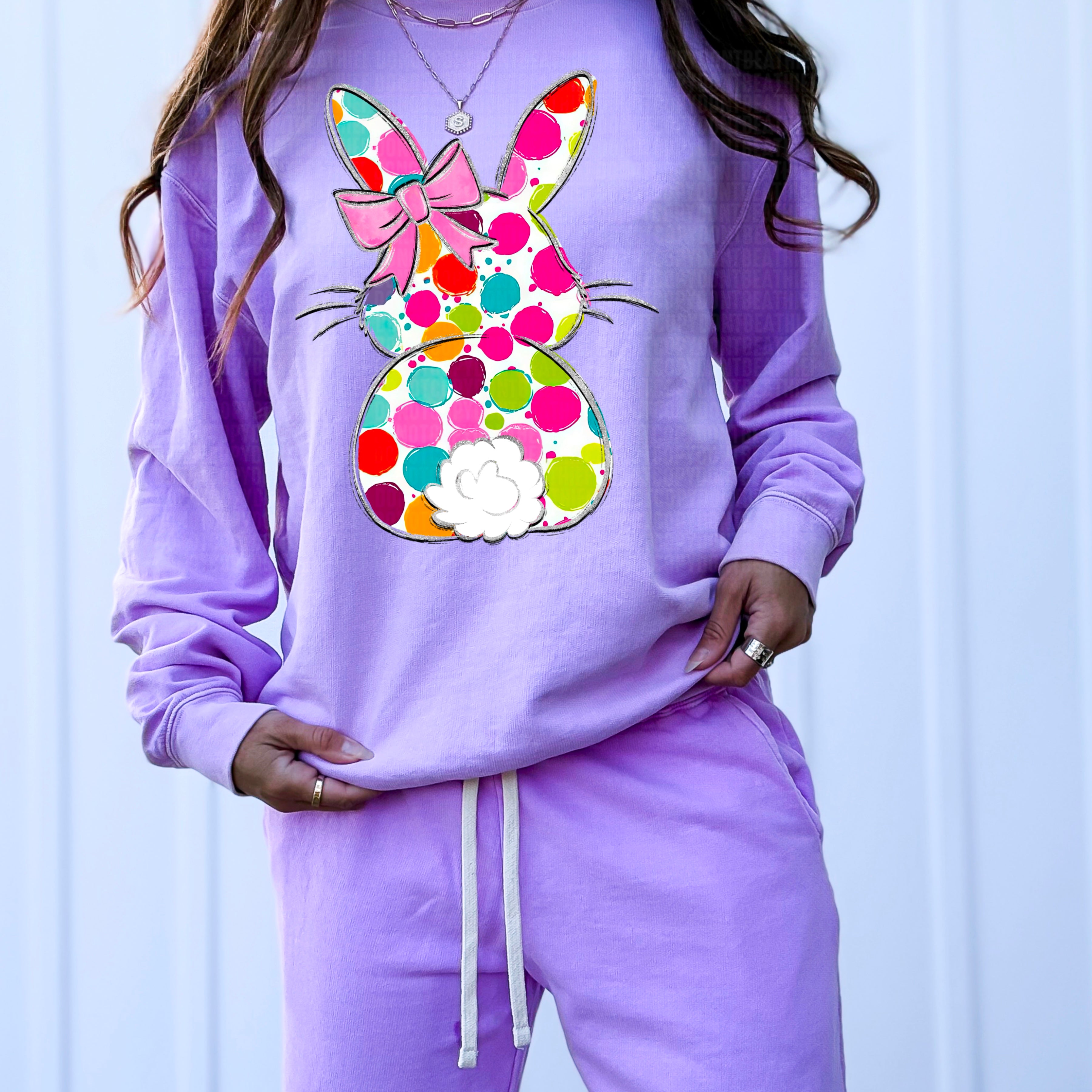 Dotted Easter Bunny DTF Print – Simple Tymes