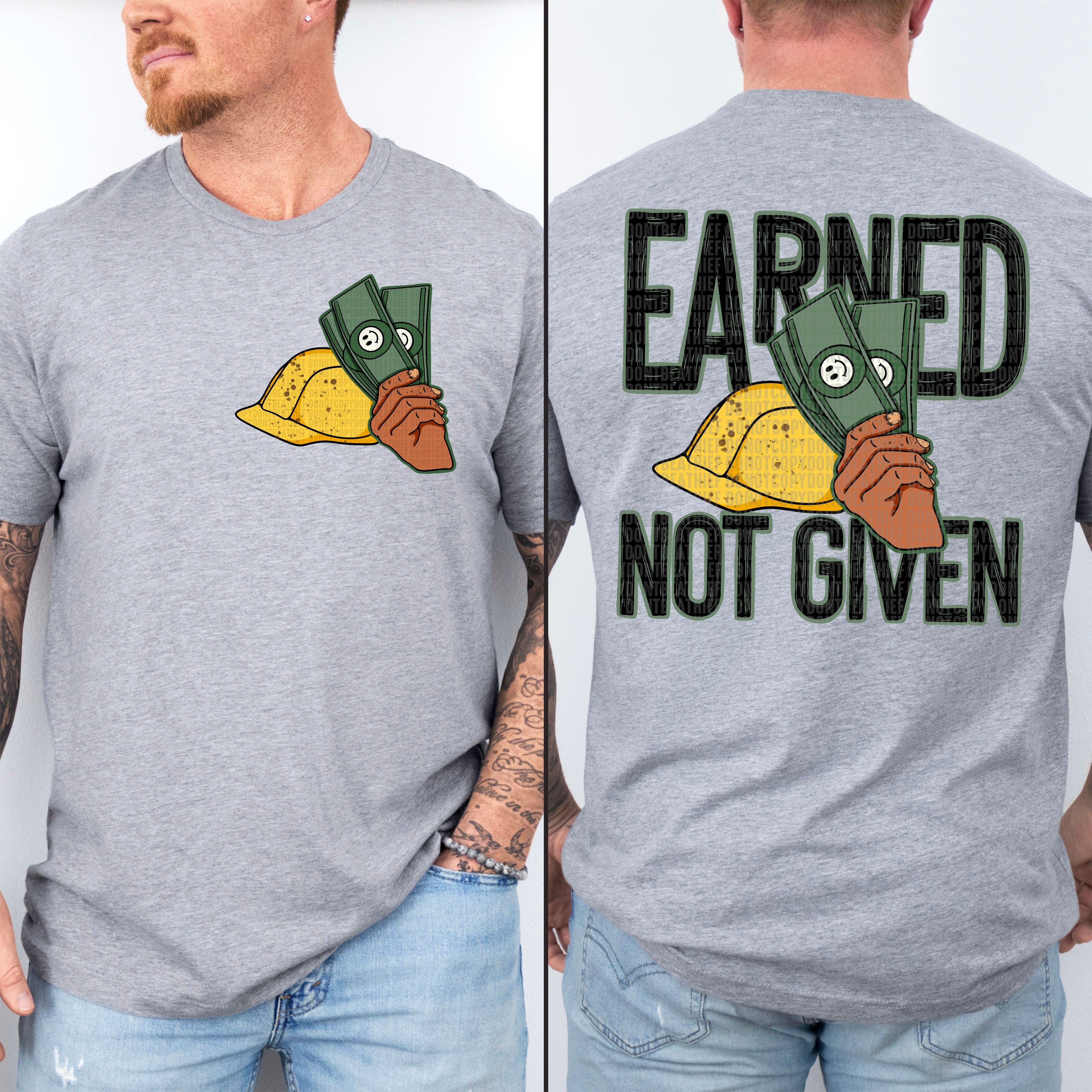 Earned Not Given BACK DTF Print – Simple Tymes