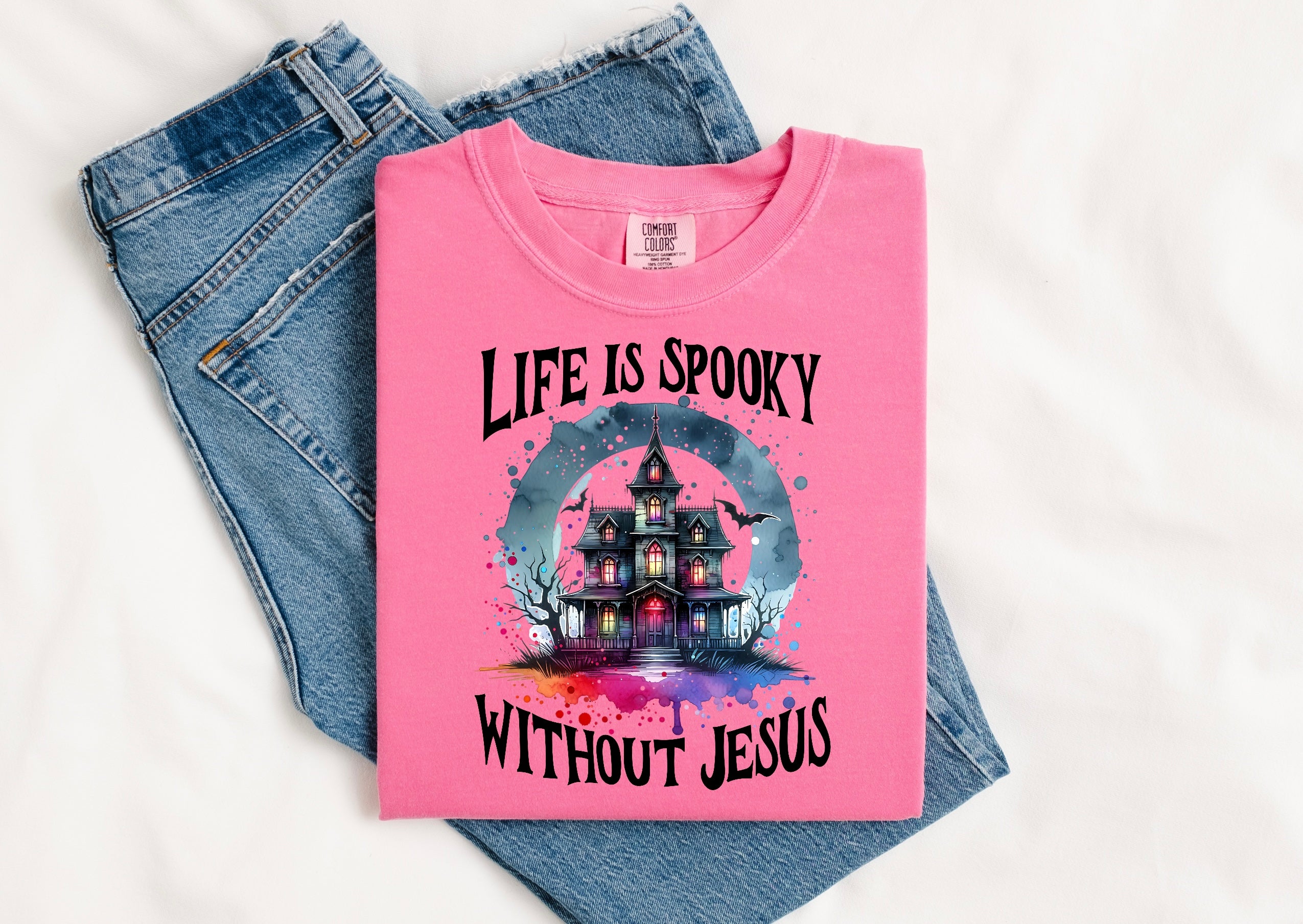 Life Is Spooky Without Jesus DTF Print – Simple Tymes