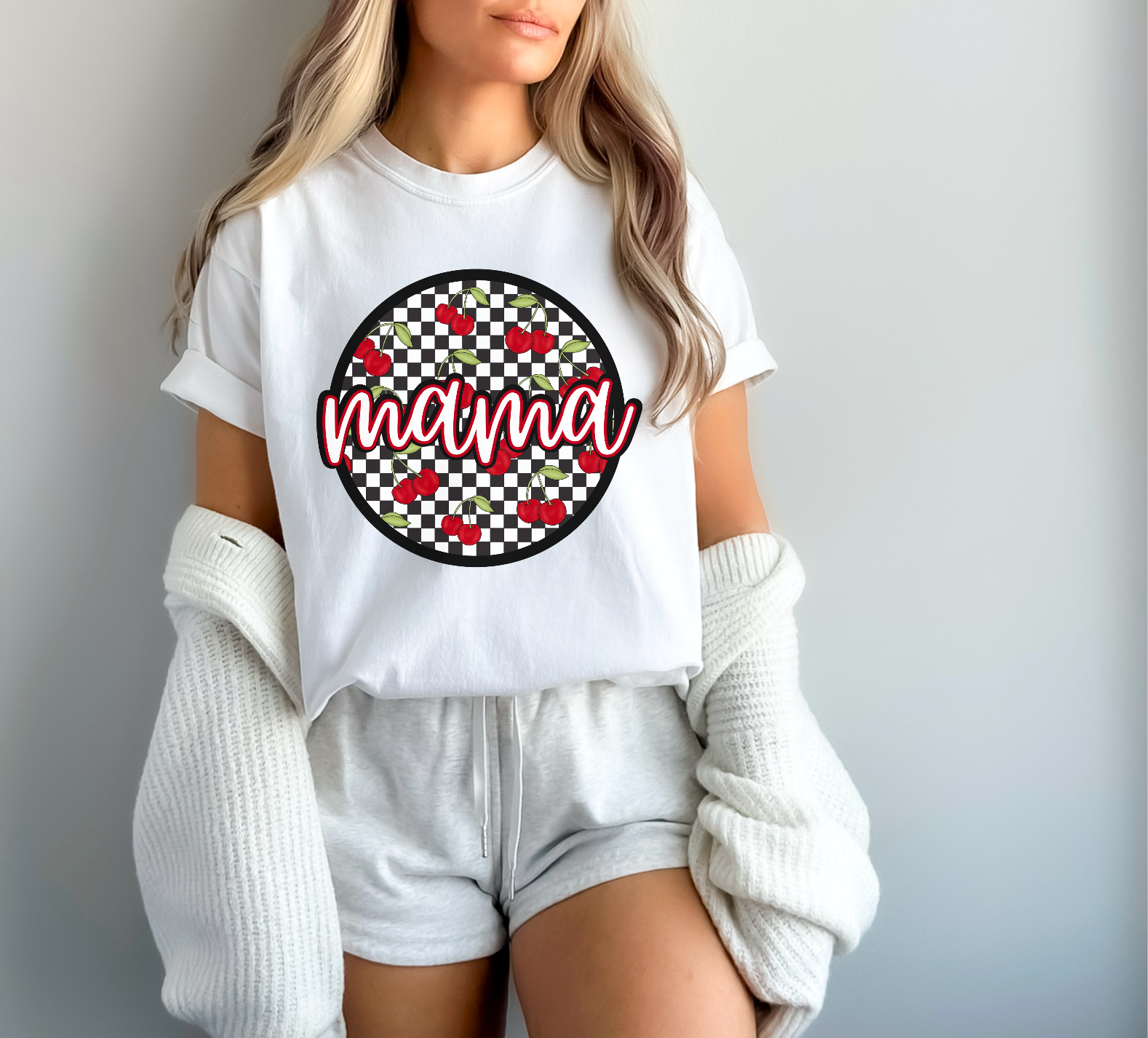 Mama Cherry Circle DTF Print – Simple Tymes