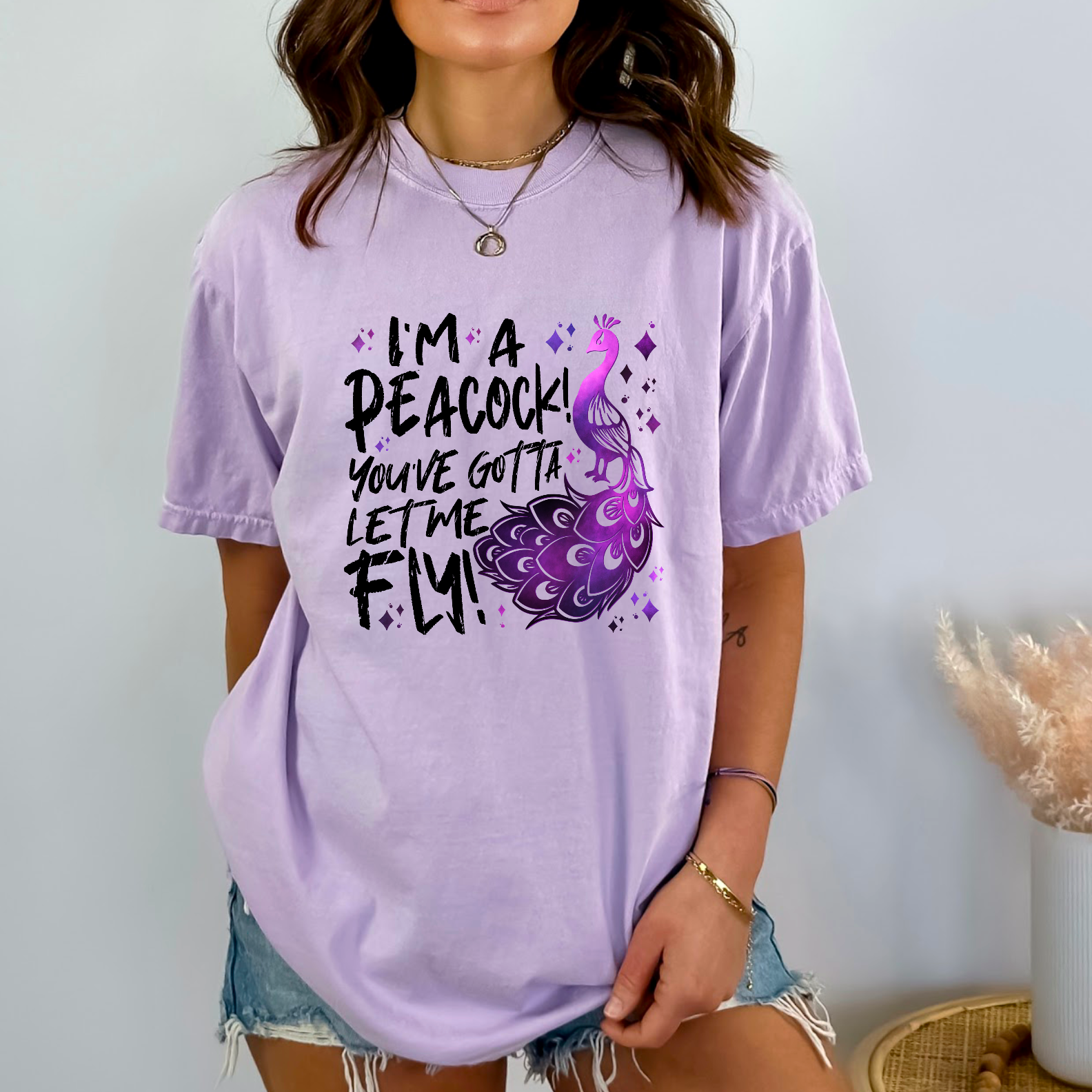 I’m a Peacock Let me Fly DTF Print – Simple Tymes