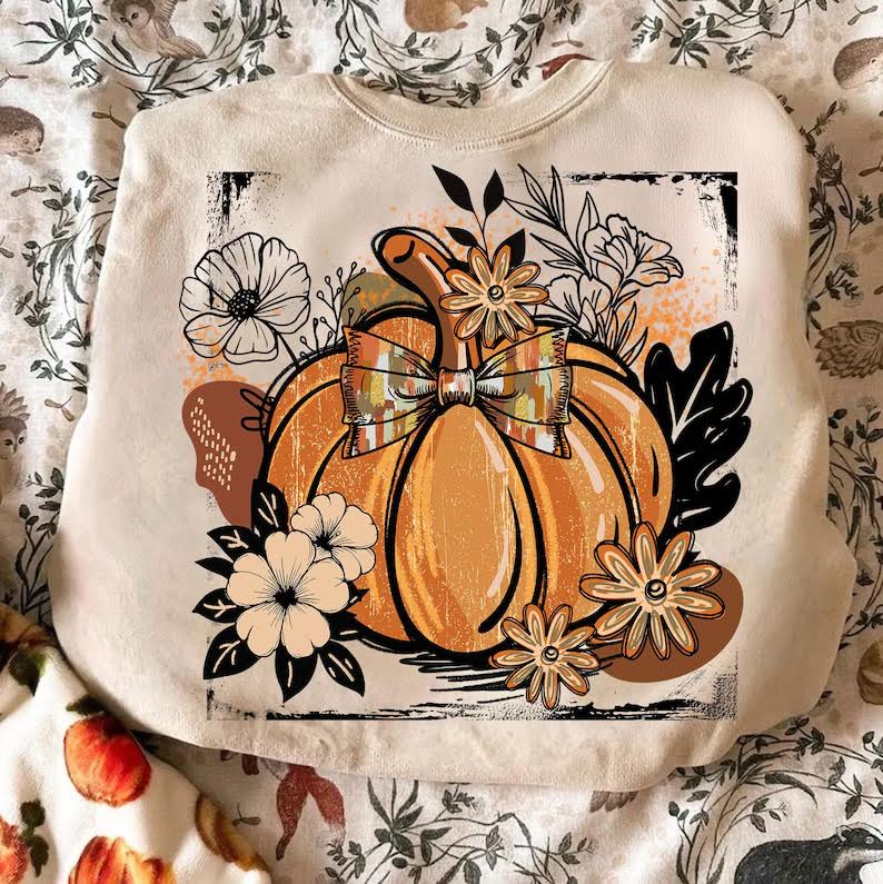 Fall Pumpkin DTF Print – Simple Tymes
