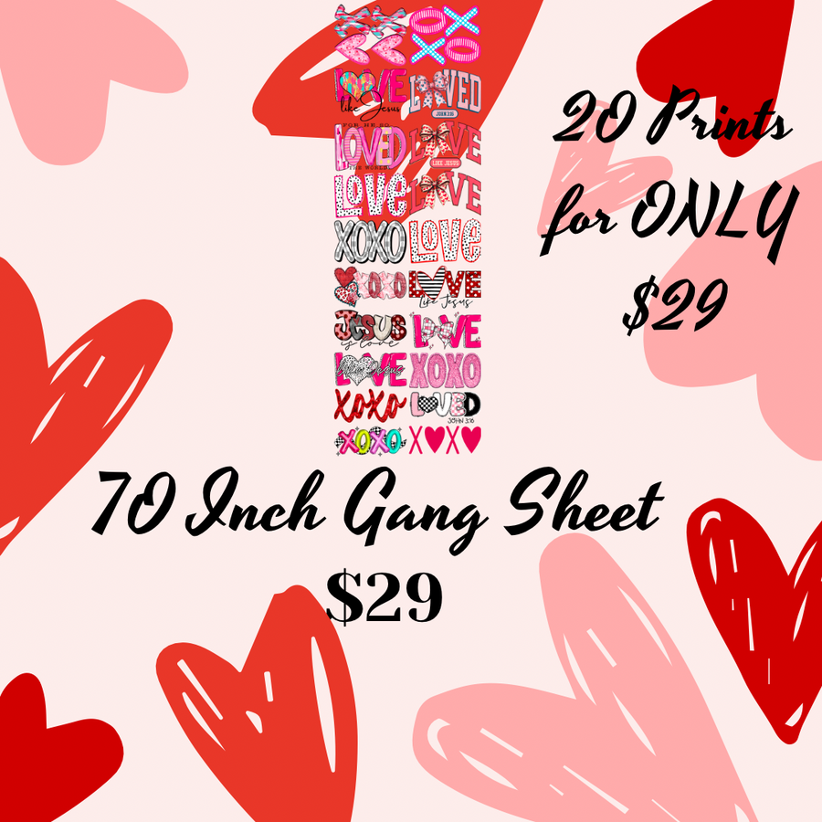 Valentine's Day Pre-Made DTF Print Gang Sheet – Simple Tymes