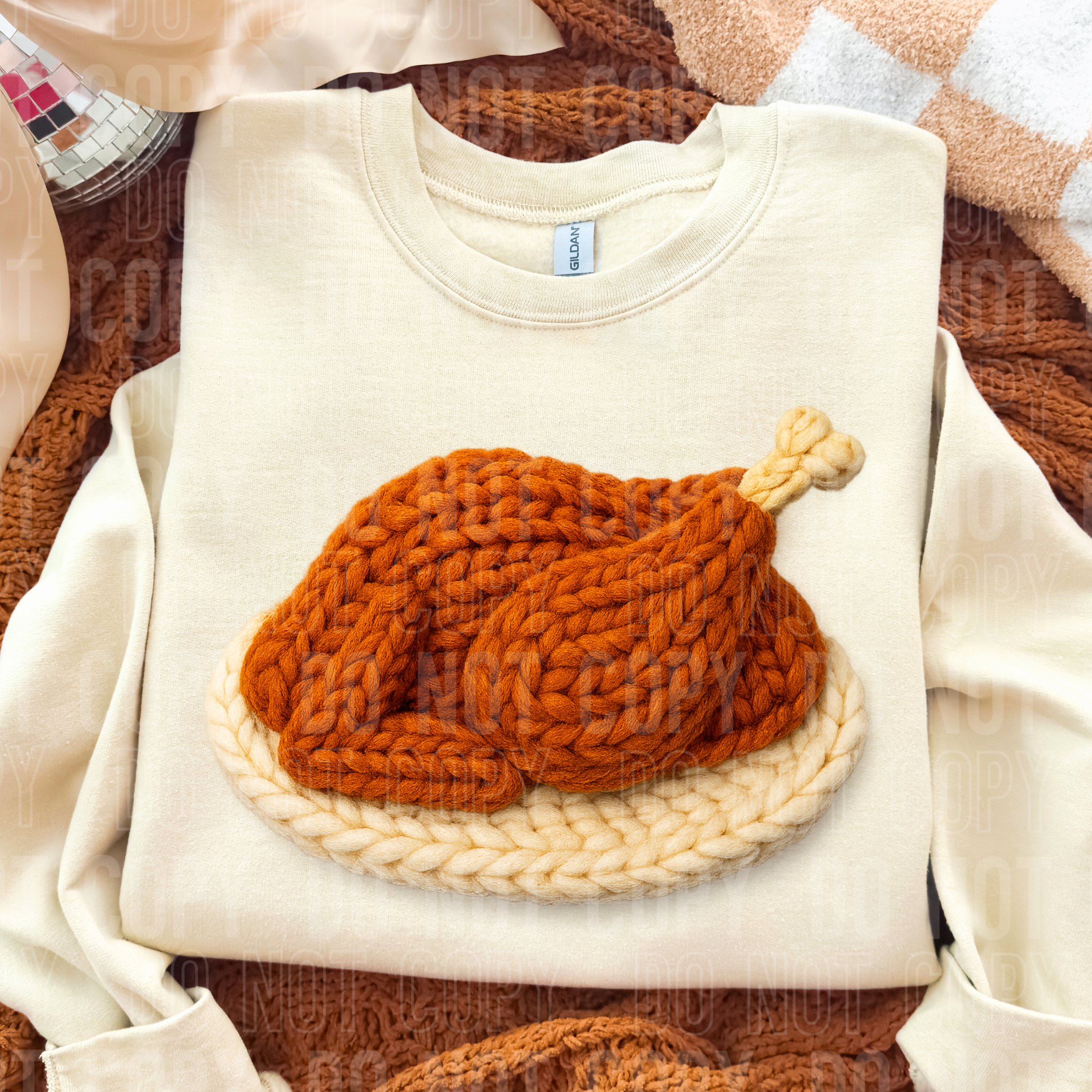 Thanksgiving Turkey Faux Yarn DTF Print – Simple Tymes