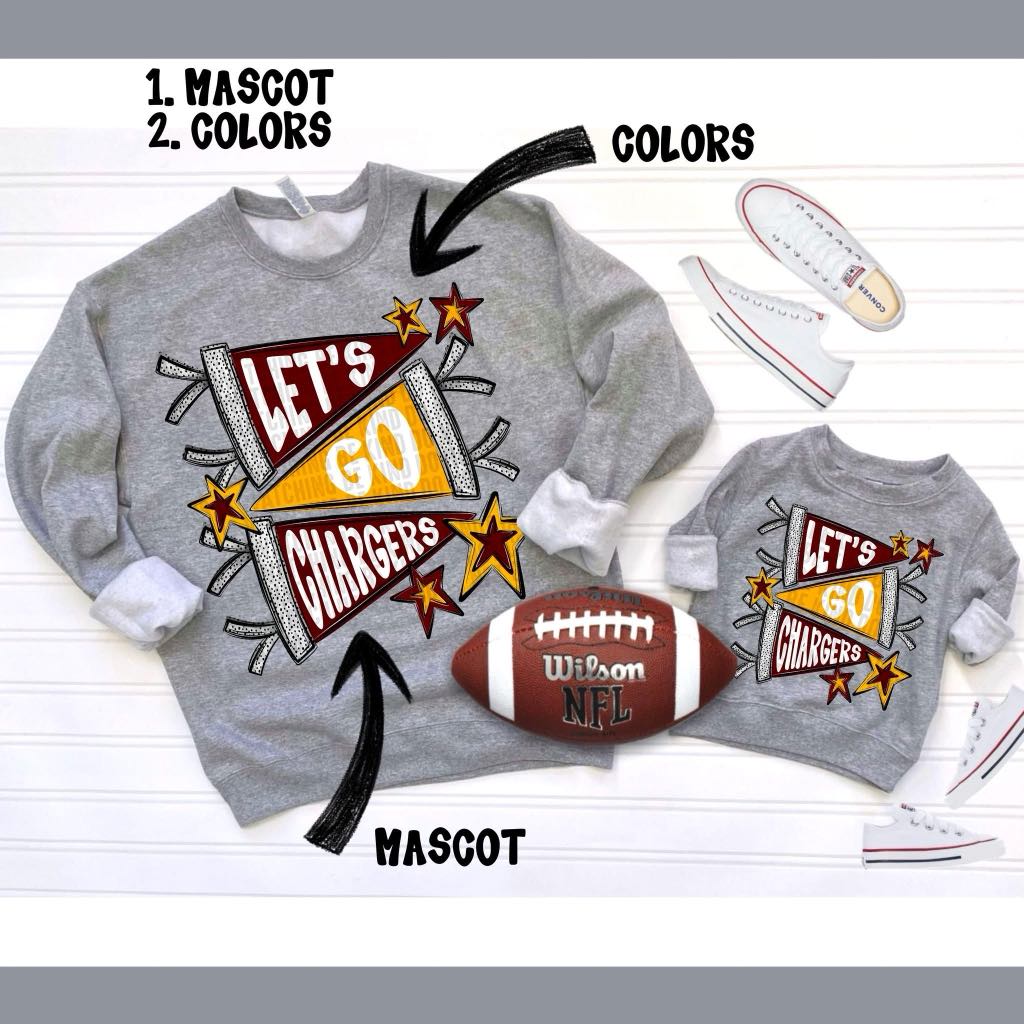 Let’s Go Mascot Custom Design Mockup Fee ONLY - No Prints - No Digital ...