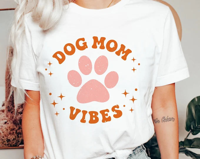 Dog Mom Vibes DTF Print – Simple Tymes